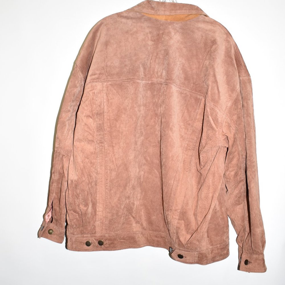 Free People Genuine Suede Trucker Jacket Sand Beige M… - Gem